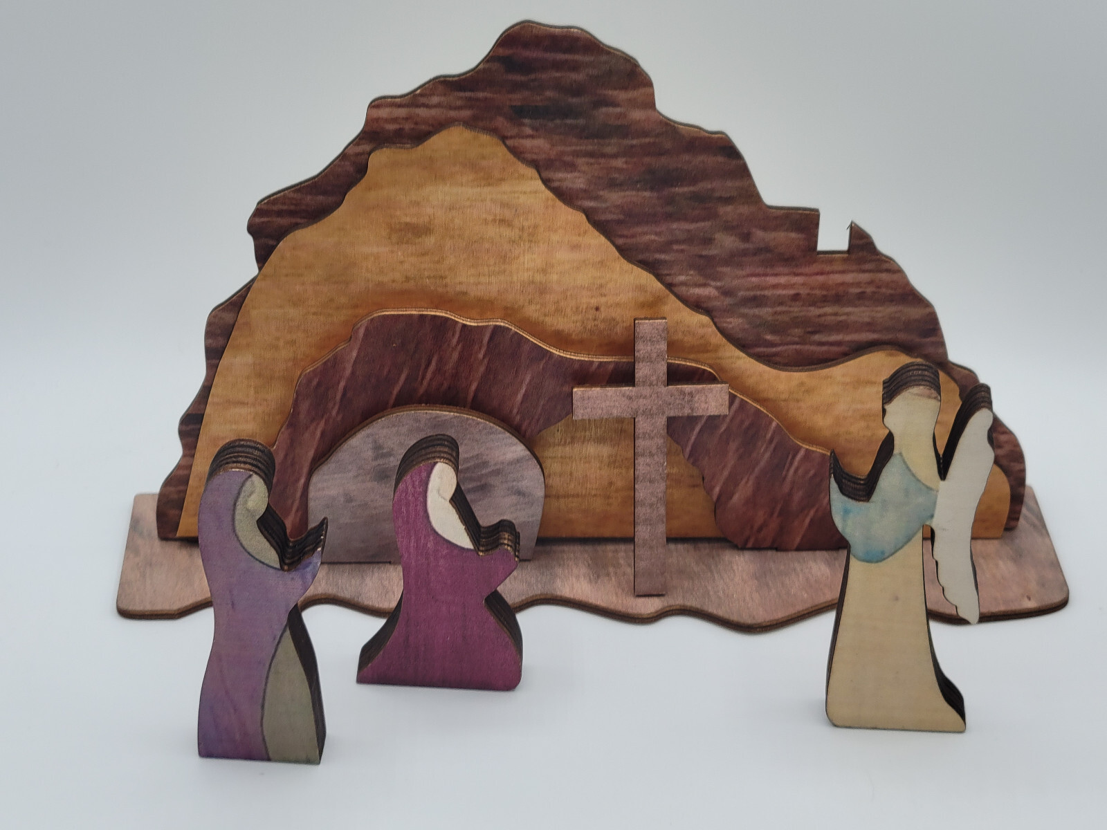 3D Wooden Easter Christian Resurrection Scene Decoration Wood AS-IS | eBay