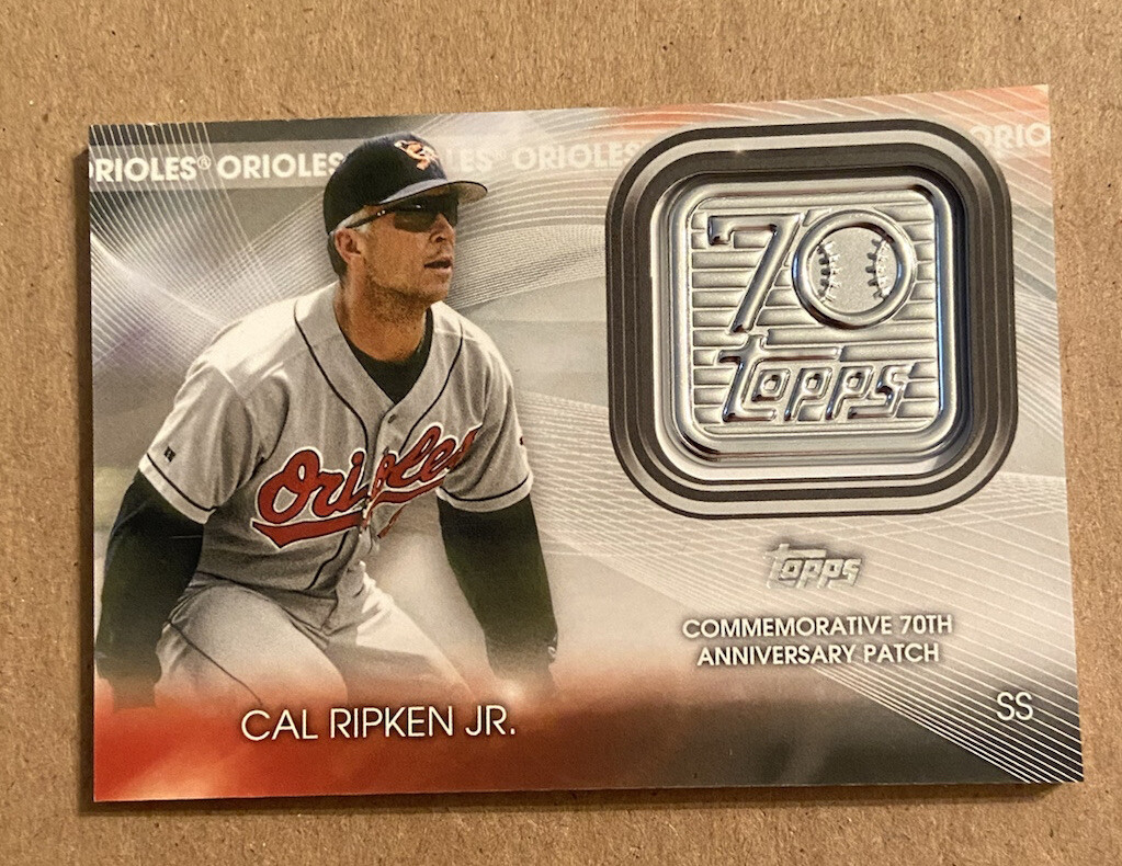 Cal Ripken Jr. 2021 Topps 70th Anniversary Commemorative Logo Patches ...