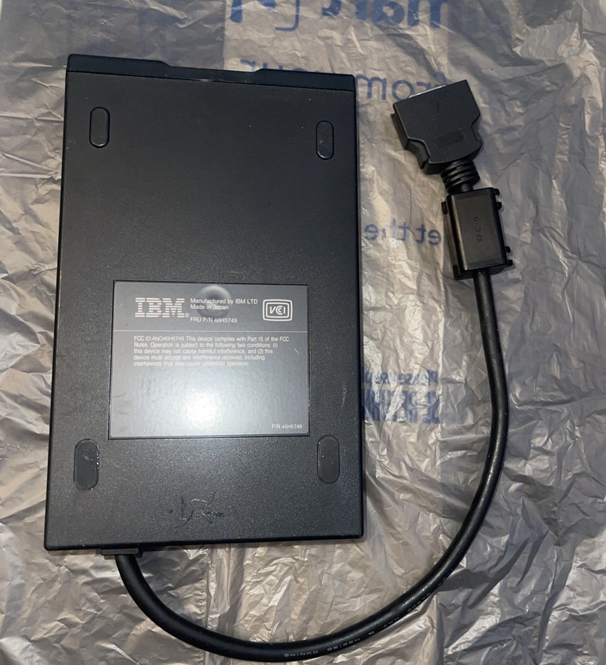External portable IBM Thinkpad laptop removable 3.5" floppy disk drive ...