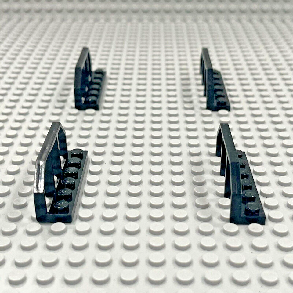 Lego Plate Modified 1 x 6 with Train Wagon End / Fence 6583 (Black Lot ...