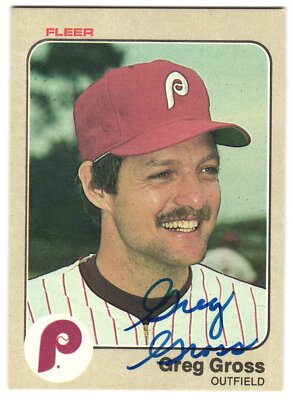 Greg Gross 1983 Fleer #162 Philadelphia Phillies Autograph Card | eBay