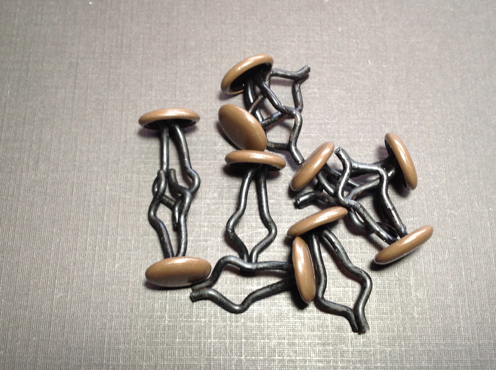 10 pcs NORS round headed capped brown push in trim clips fasteners for ...