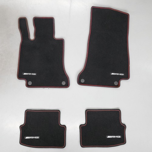 Mercedes C300 C43 C63 AMG COUPE Floor mat set Genuine with red lip on ...