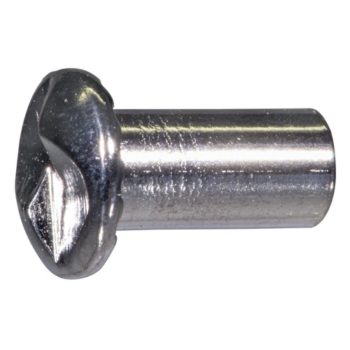 1/4" OD x 1/2" Zinc Plated Steel Slotted One-Way Screw Posts (6 pcs ...