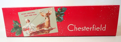 Vintage Chesterfield Cigarettes Christmas Empty Gift Advertising ...