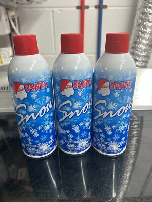 3-pack LOT Santa Snow Christmas Flocking Spray 9oz Cans Windows Trees ...