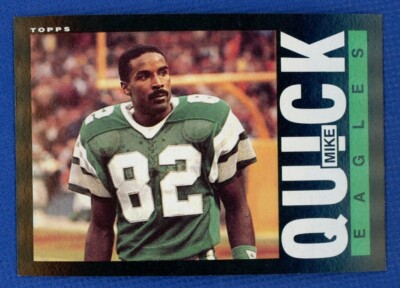 1985 Topps Football Set Break # 135 Mike Quick Eagles Near Mint Combine ...