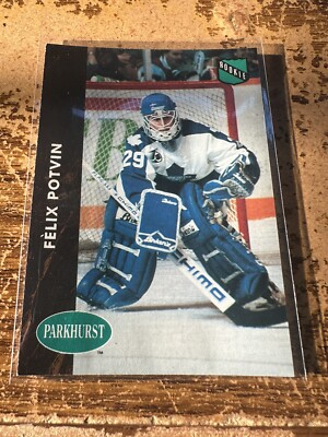 1991-92 Parkhurst Hockey Felix Potvin Rookie #398 Toronto Maple Leafs ...