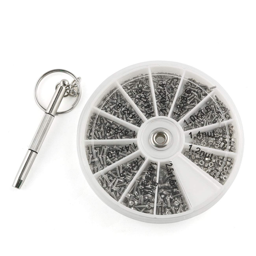 600Pcs M1 M1.2 M1.4 M2.5 Mini Electronics Screws Nuts Assortment Tool ...