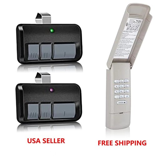 For Liftmaster Sears Garage Door Keypad 877LM Opener + 2 Visor Remote ...