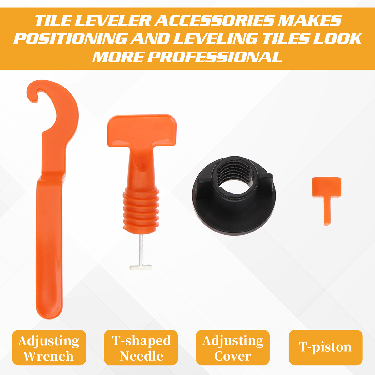 50 Pcs/Pack Reusable Anti-Lippage Tile Leveling System Positioning T ...