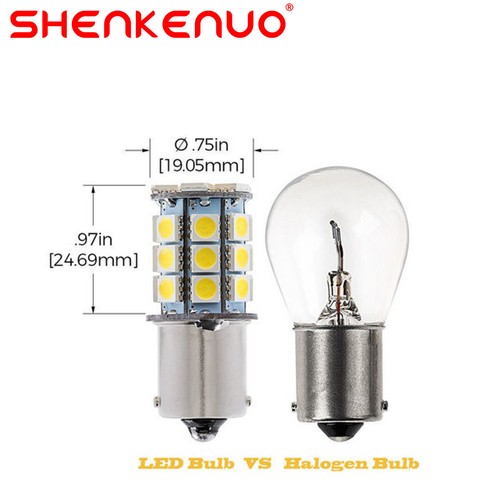 Super Bright LED 1156 P21W 7506 Reverse Backup Light White Bulb 2PC ...