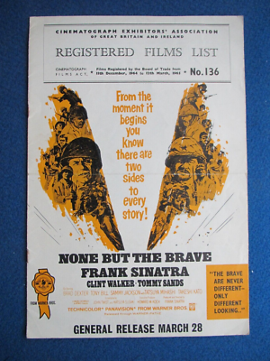 Registered Films List No 136 Dec. 1964 - None but the Brave | eBay