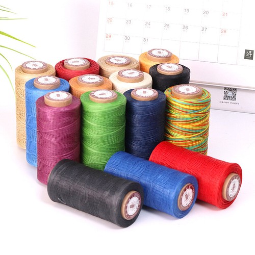 DIY Leather Sewing Stitching Flat Waxed Thread Durable String Cord 260M ...