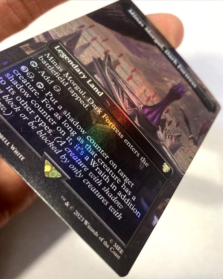 MTG Minas Morgul, Dark Fortress *BORDERLESS FOIL* The Lord of the Rings ...
