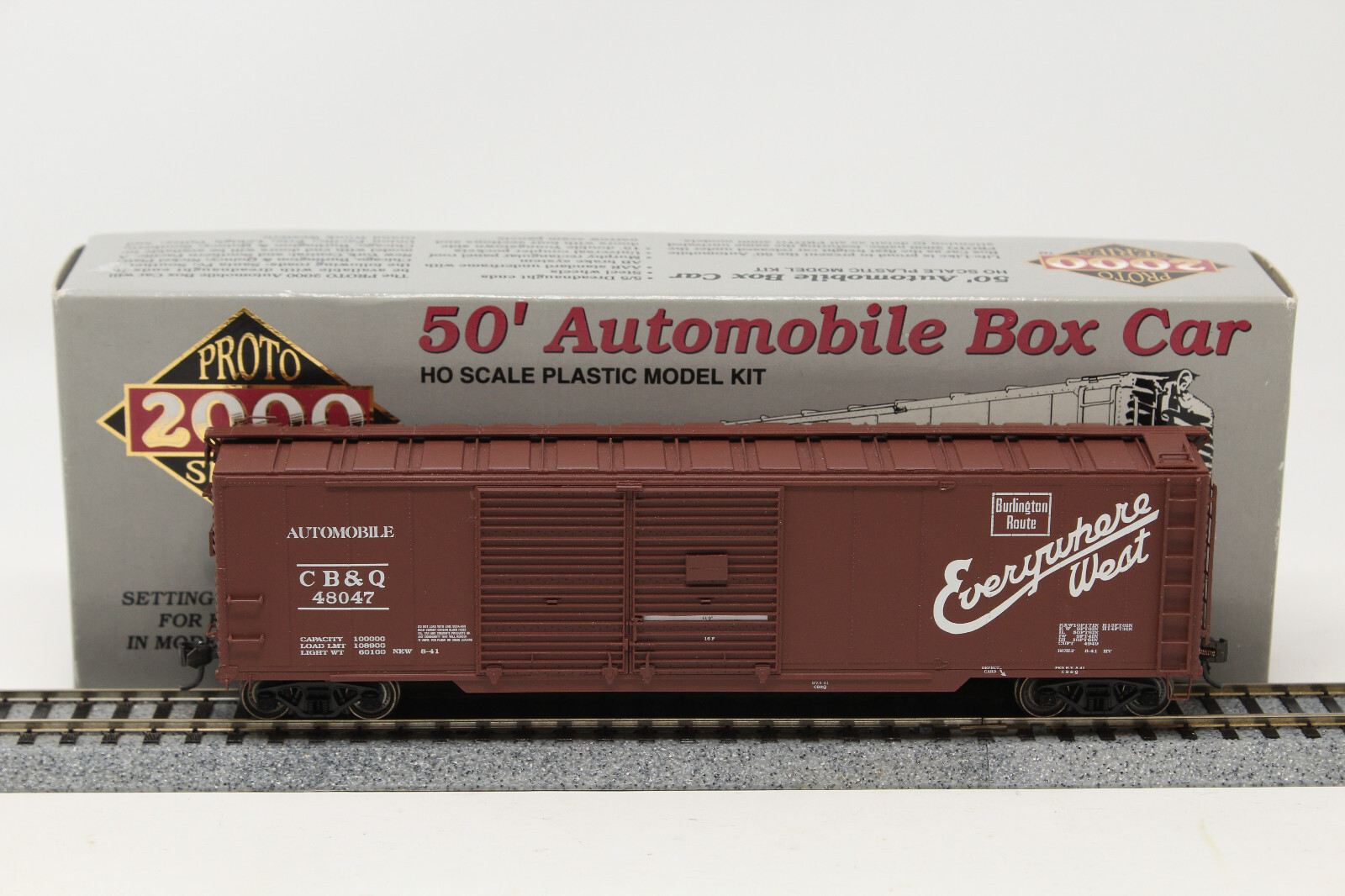 HO Proto 2000 50' DD Auto Box Car Way of the Zephyrs CB&Q 48047 Built ...
