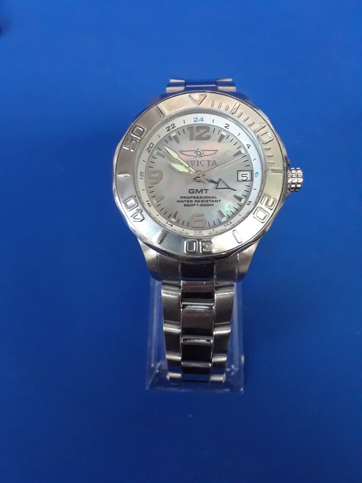 Invicta Pro-Diver GMT 6890 Women's Watch Swiss New Battery Dial Mother ...