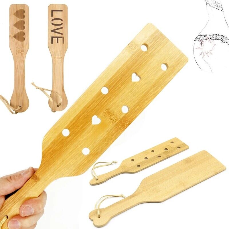 Bondage Bamboo Wooden Spanking Paddle Flogger Board Beat Whip Role Play ...