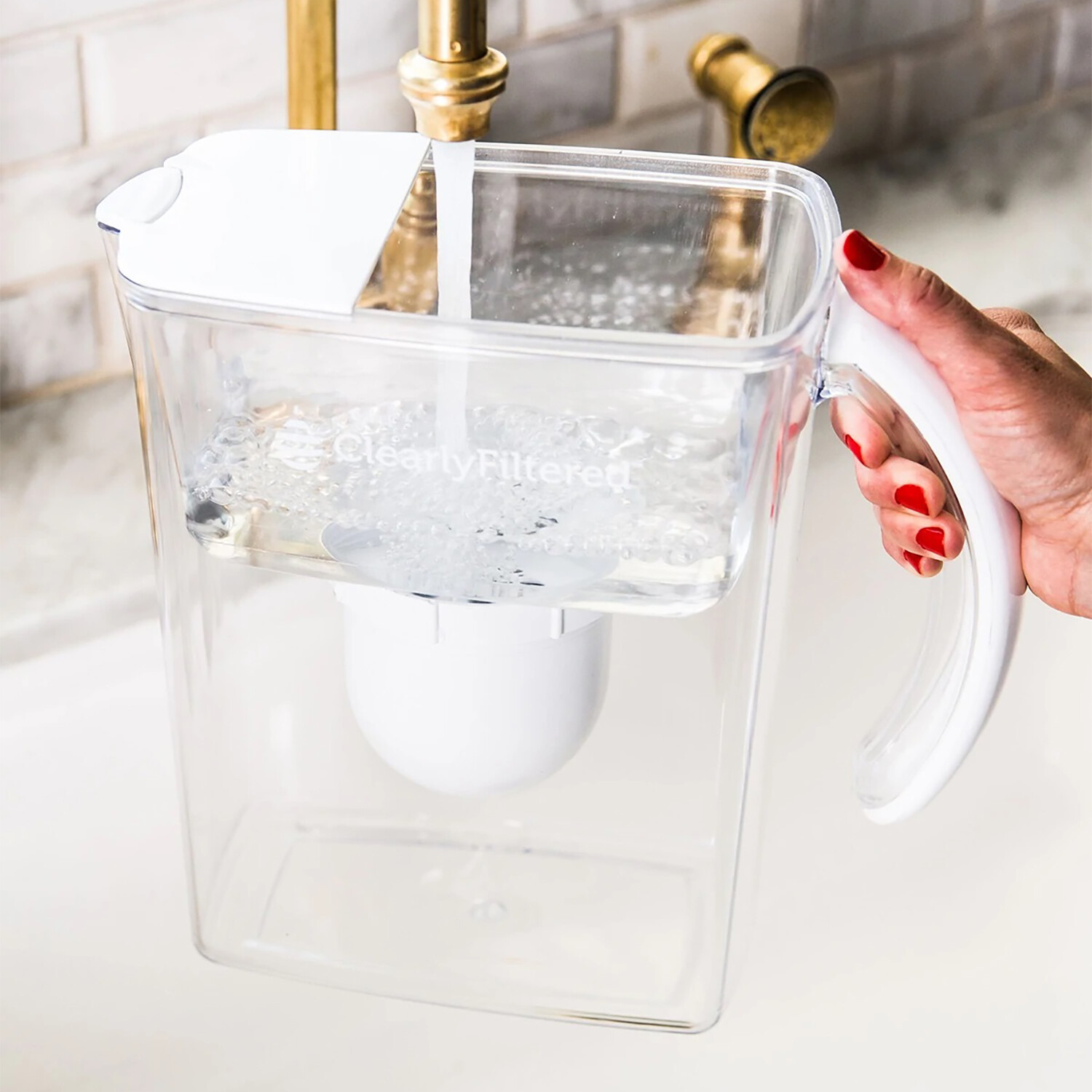 Clearly Filtered Water Filter Pitcher - Reduces 365+ Contaminants up to ...