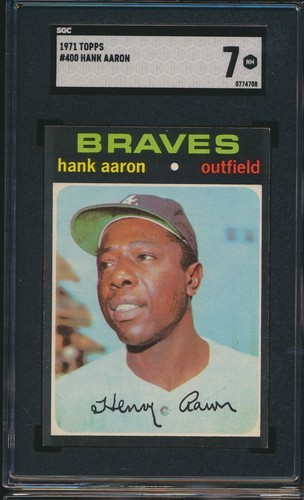 1971 Topps - #400 Hank Aaron Atlanta Braves HOF SGC 7 NM CENTERED! | eBay