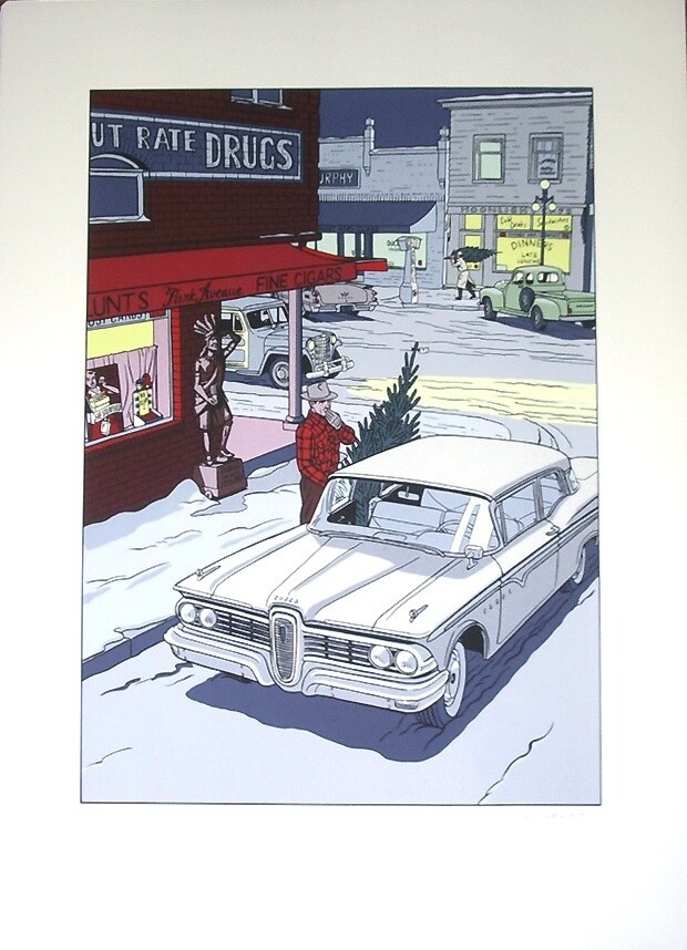 SERIGRAPHIE TED BENOIT- FORD EDSEL- CHRISTMAS TREE 1 | eBay