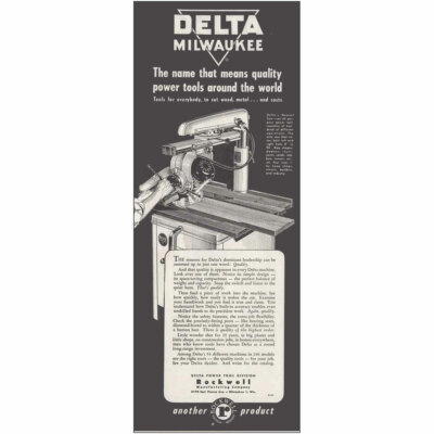 1951 Delta Milwaukee Saw: Quality Power Tools Vintage Print Ad | eBay