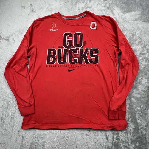 Nike NCAA Go Bucks Ohio State College Football Playoffs T Shirt Sz XL ...