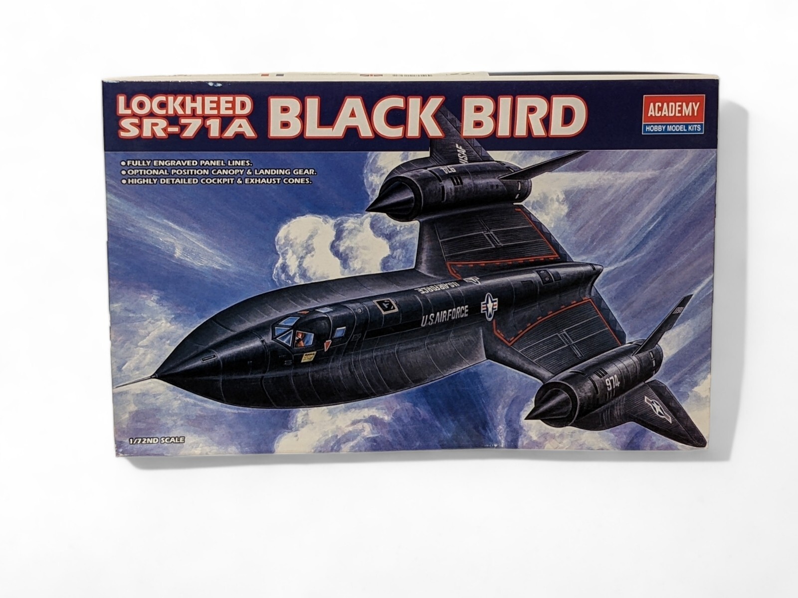 LOCKHEED MARTIN SR-71 BLACKBIRD ACADEMY 1:72 MODEL AIRPLANE KIT - NEW ...