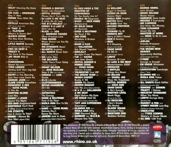 100 GARAGE CLASSICS - UK GARAGE BASSLINE UK FUNKY OLDSKOOL UKG - CD CDJ ...