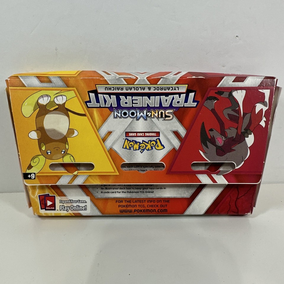 Pokémon TCG: Sun & Moon Trainer Kit Lycanroc & Alolan Raichu Card Game ...