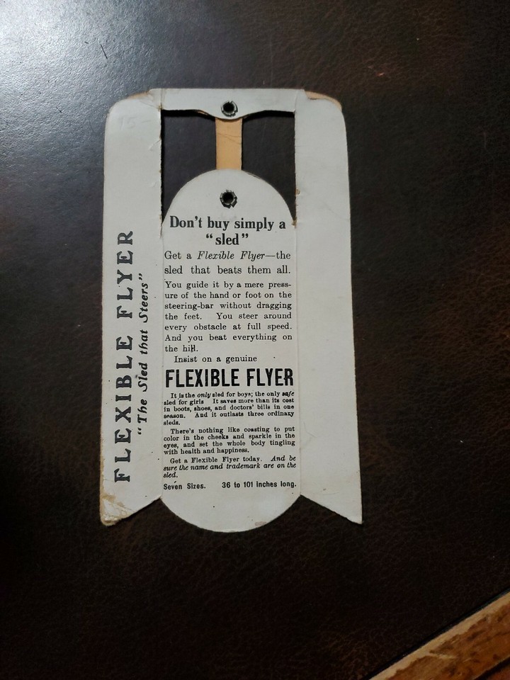 Rare 1890s Flexible Flyer Sled Shaped Trade Card | eBay