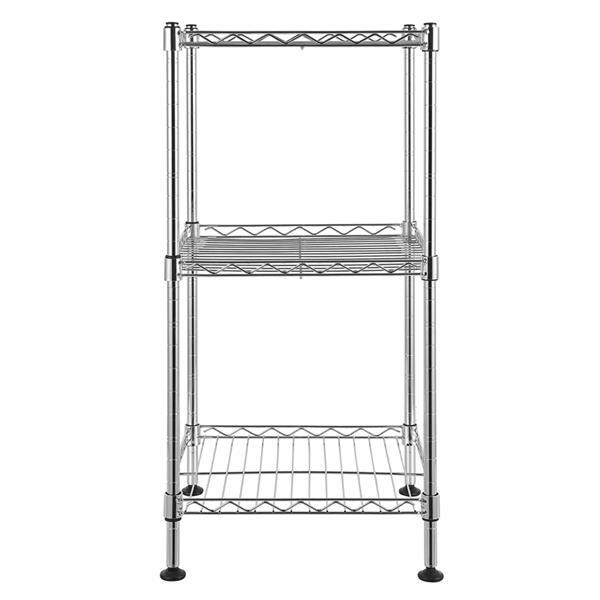 3-Tier Square Kitchen Storage Rack Wire Shelving Unit Steel Wire ...