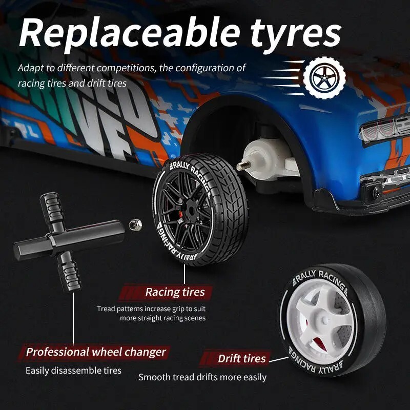 Rc Drift Car 1:16 4Wd Drifting Wheels Anti-Collision Off-Road Racing Rc ...