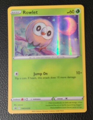 Rowlet SWSH220- Black Star Holo Promo Card- Pokemon | eBay
