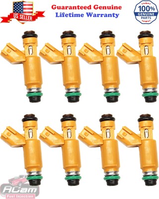 8Pcs Denso Fuel Injectors Land Rover LR3 2005 - 2009 4.2L 4.4L 2W93-AA ...