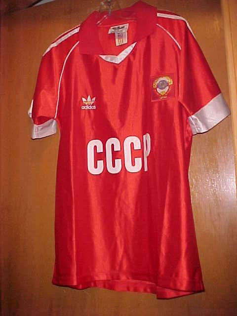 NEW CCCP SOVIET UNION 1989/1990 RED FOOTBALL SHIRT JERSEY ADIDAS SIZE ...