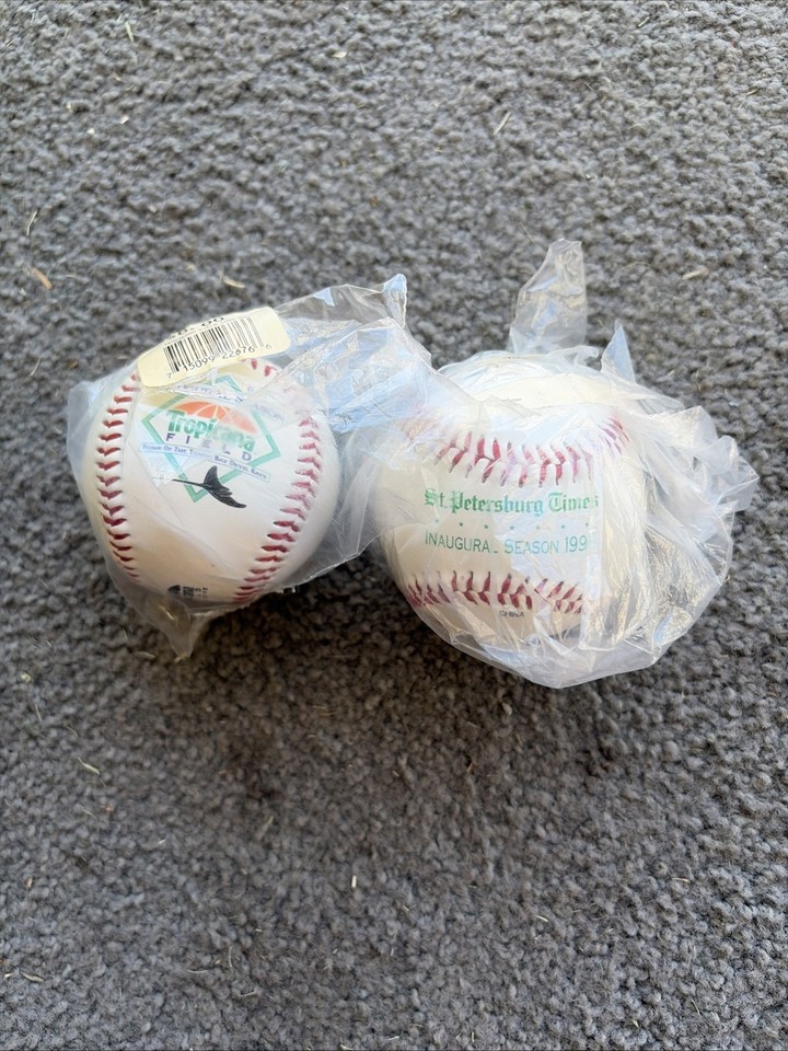 1998 Tampa Bay Devil Rays Inaugural Baseballs Excellent St Pete Times ...