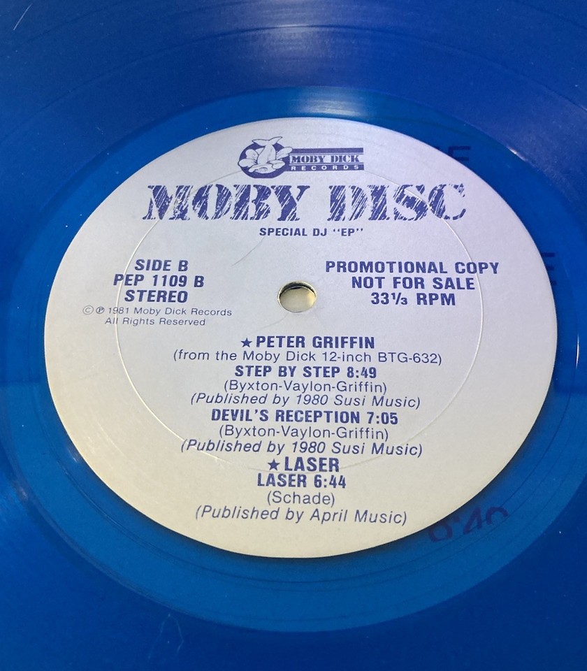 Moby Disc Special DJ EP! Moby Dick/1981/Peter Griffin/Laser!Blue Vinyl ...