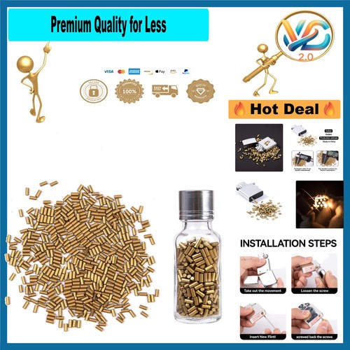 Gold Flint Refills for Zippo Lighters 50pcs Replacement Flints Cerium ...