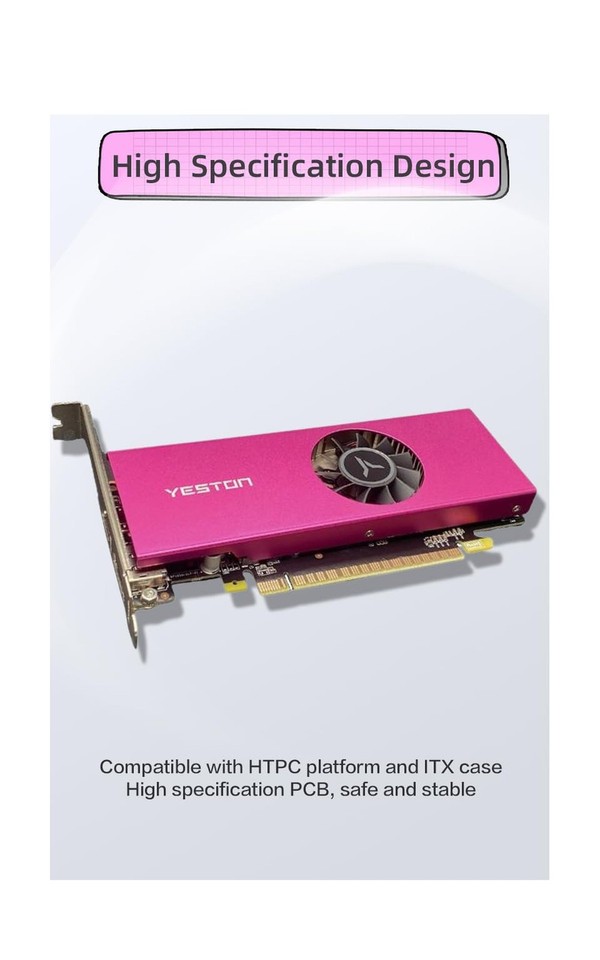 Yeston GeForce RTX 3050 6GB GDDR6 Low Profile Graphics Card for Gaming ...