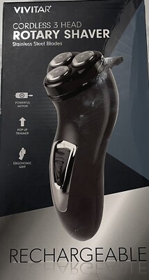 Vivitar Cordless 3 Head Rotary Shaver Stainless Steel Blades | eBay