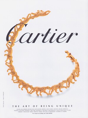 1998 CARTIER Jewelry Necklace vintage 1-Page MAGAZINE PRINT AD | eBay