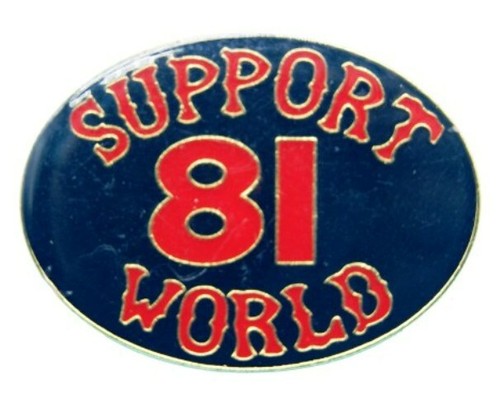 Hells Angels, Support 81, Big Red Machine Pin SUPPORT 81 WORLD | eBay