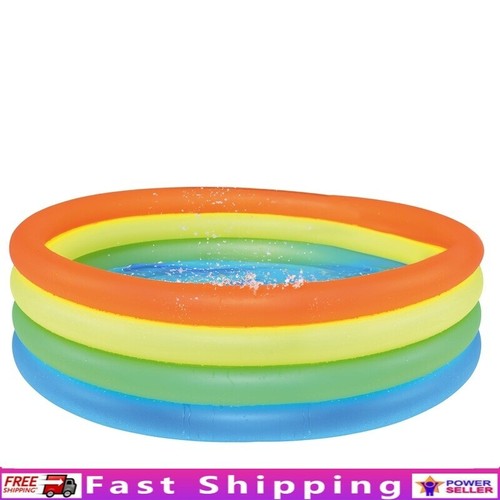Inflatable Kids Swimming Pool Round 4 Ring Design 100 Gallon Capacity ...