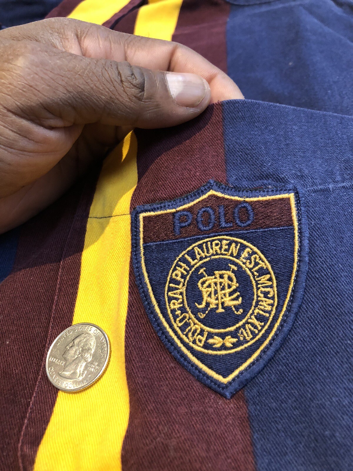 vintage polo ralph lauren Cop Badge Shield Button U… - Gem