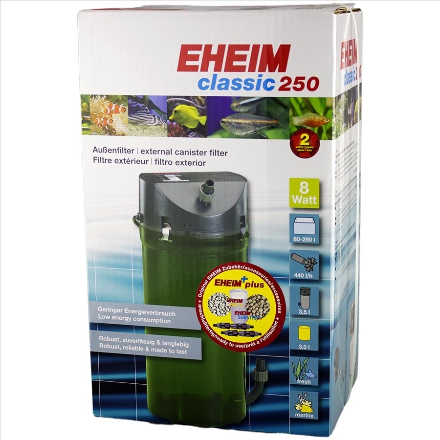 NEW EHEIM Classic 250 350 600 Aquarium EXTERNAL FILTER Fish Tank 2213 ...