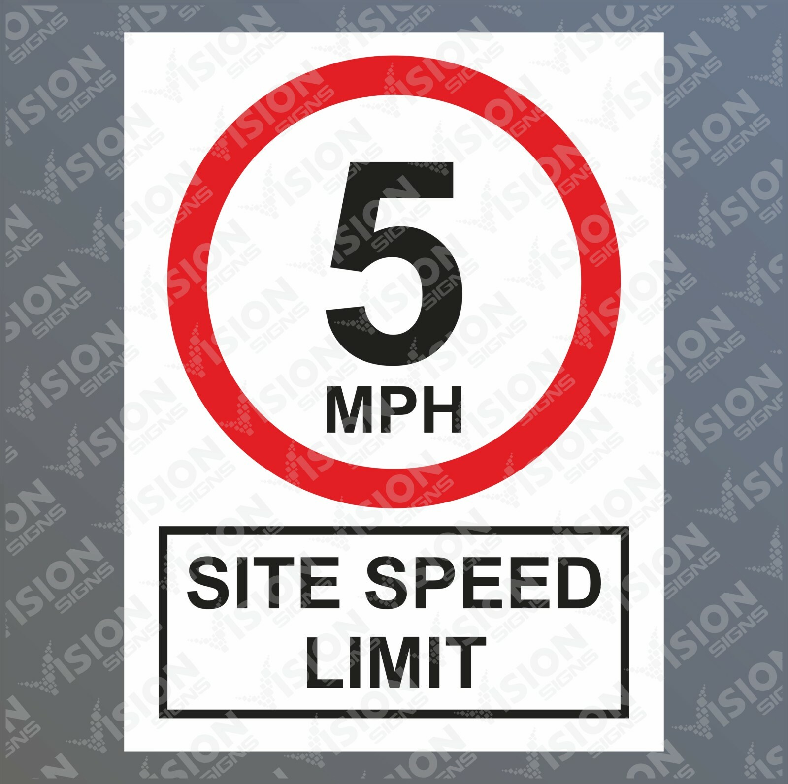 Site Speed Limit Signs 5 MPH 10 MPH 15 MPH 20 MPH 25 MPH 30 MPH Site ...