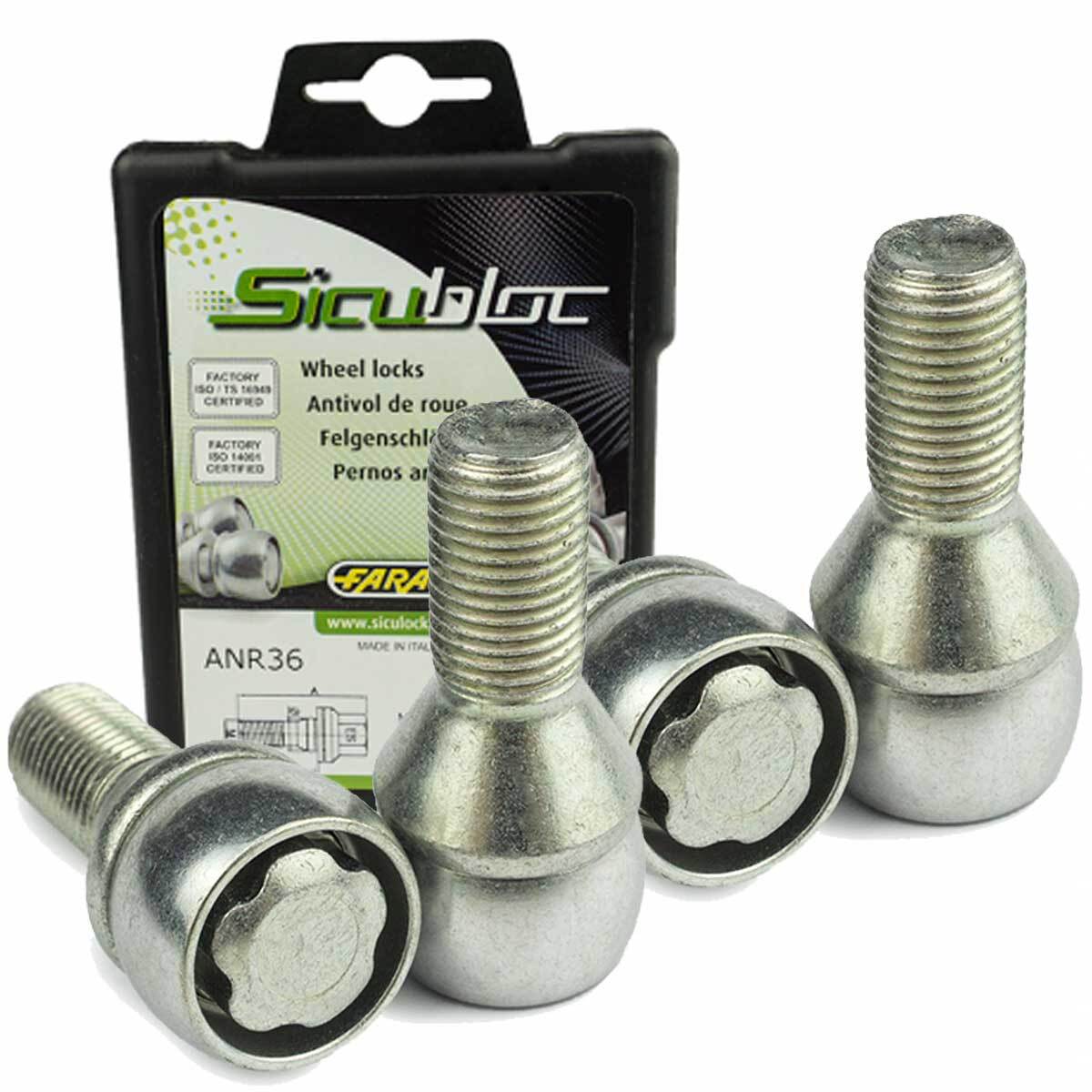 Wheel Locks tapered 60° M14x1,5 33mm for Alfa Romeo 159 Sportwagon ...