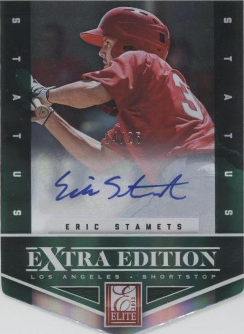 2012 Elite Extra Edition - Eric Stamets #67 Status Emerald Die-Cut ...