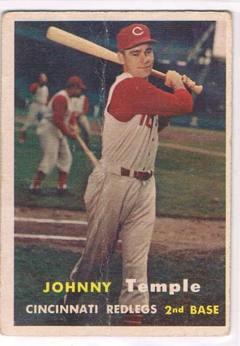 1957 Topps #9 Johnny Temple Cincinnati Reds | eBay